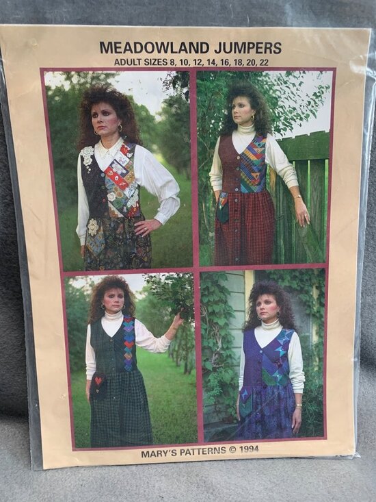 Mary's Patterns | Office | Meadowland Misses Jumpers Sewing Pattern ...